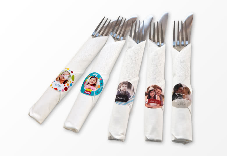 Napkin stickers - personalised stickers for decorating from smartphoto